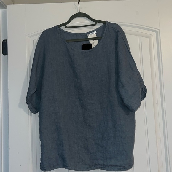 ornella Paris | Tops | Ornella Paris Linen Tunic Top 3x | Poshmark